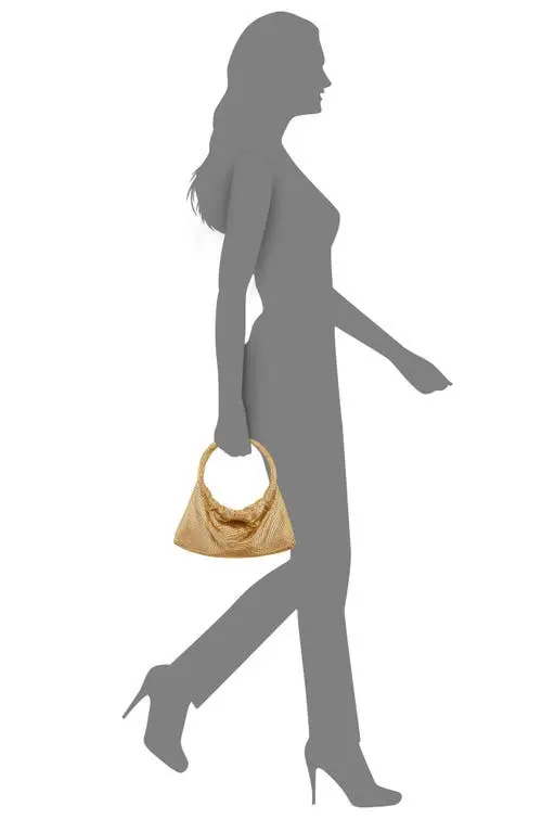Nina Joyce Mesh Top Handle Bag - Gold