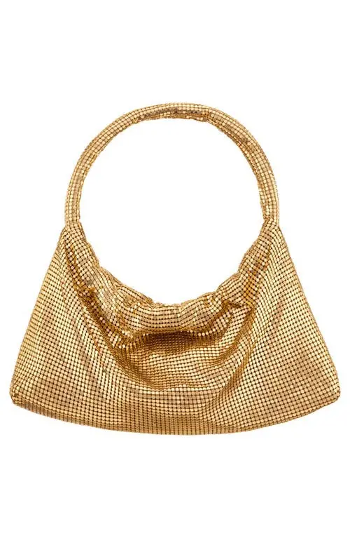 Nina Joyce Mesh Top Handle Bag - Gold