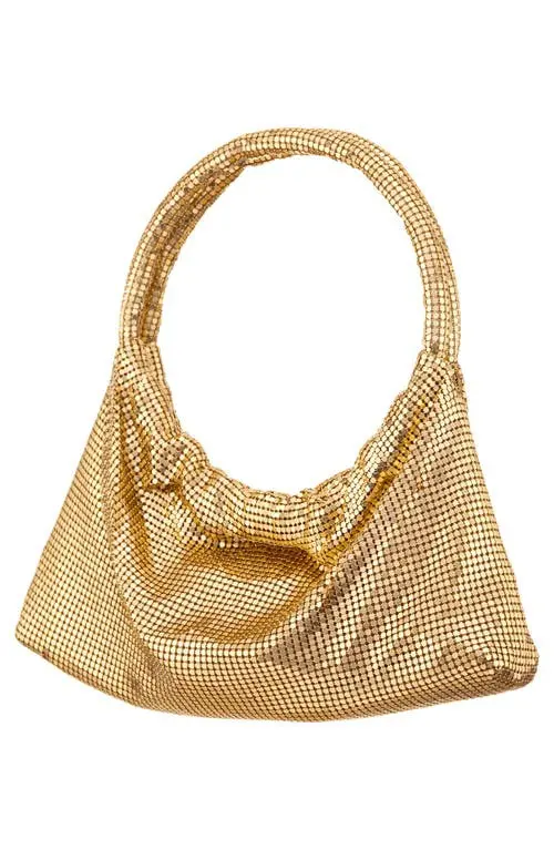 Nina Joyce Mesh Top Handle Bag - Gold