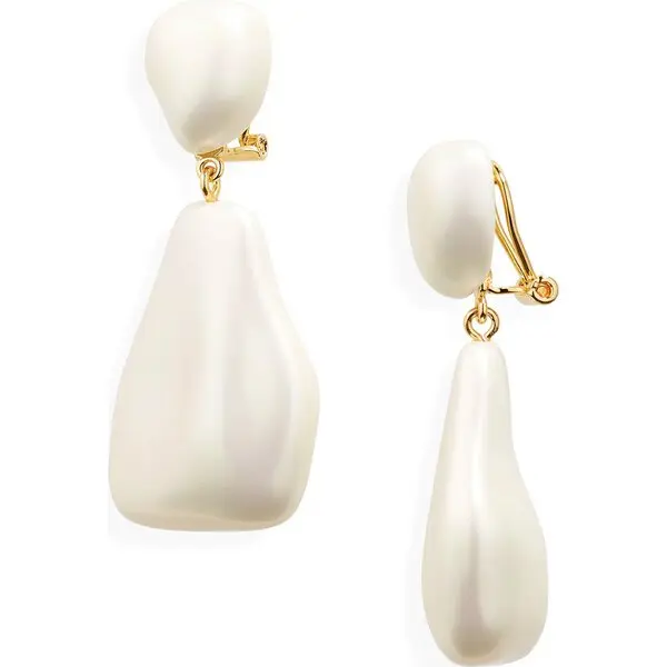 Lele Sadoughi Wilma Holographic Imitation Pearl Drop Earrings - Holographic Pearl