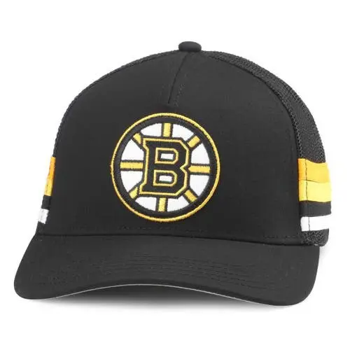 American Needle Boston Bruins Hotfoot Stripes Trucker Adjustable Hat