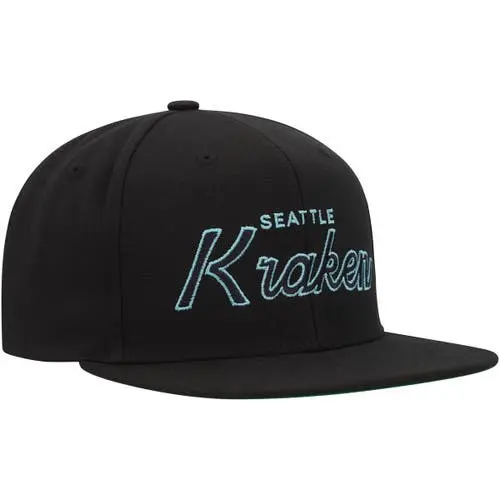 Mitchell & Ness Seattle Kraken Core Team Script 2.0 Snapback Hat