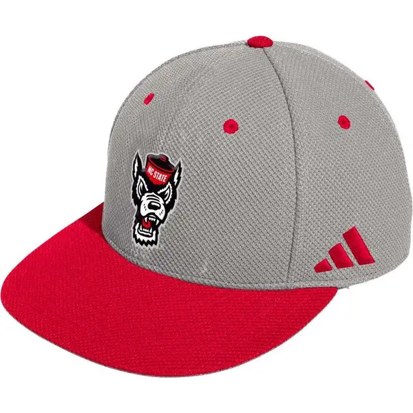Adidas Nc State Wolfpack On-field Baseball Fitted Hat - Gray