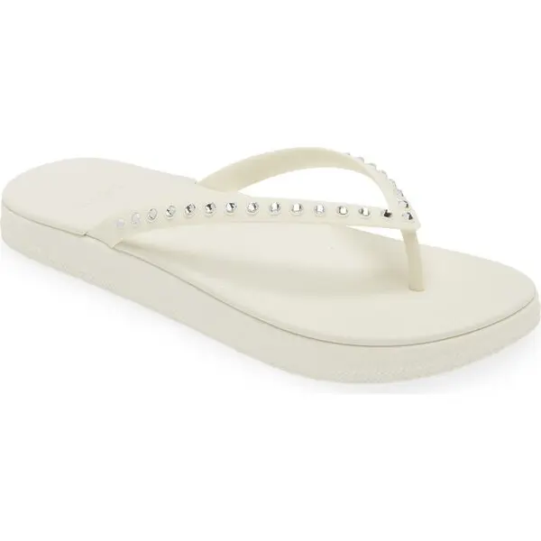 Sanuk Funshine Rhinestone Flip Flop - White