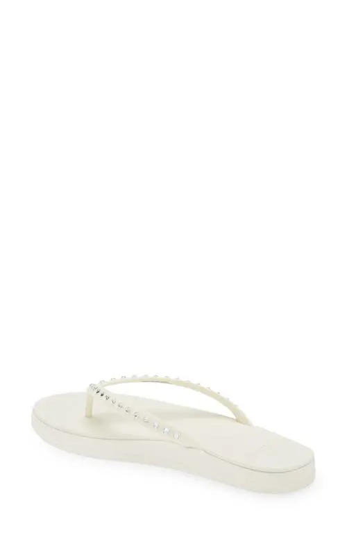 Sanuk Funshine Rhinestone Flip Flop - White