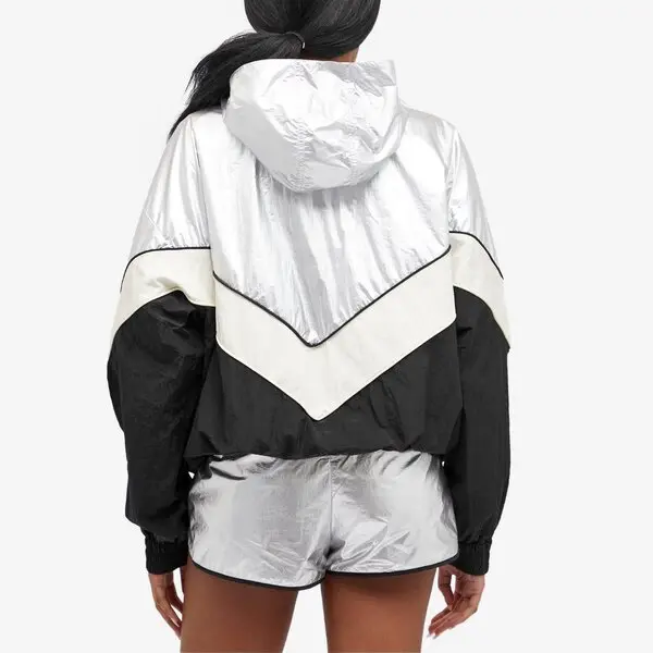 GOLDEN GOOSE Star Patchwork Windbreaker - Silver/dark Papyrus/black