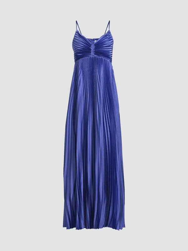Likely Asra Satin Pleated Gown