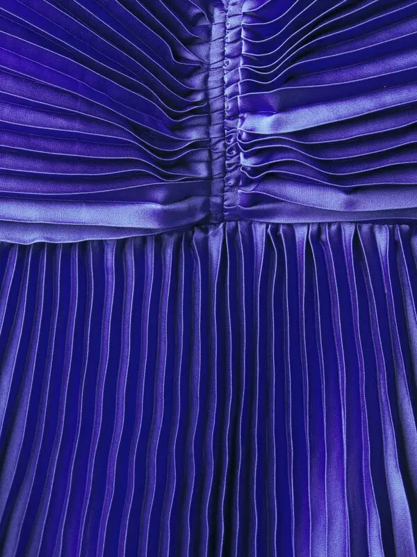 Likely Asra Satin Pleated Gown