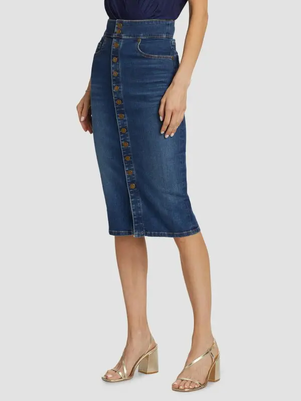 Ramy Brook Karter Denim High-waisted Midi-skirt