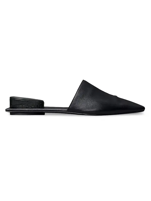 Tory Burch Pierced Leather Mules - Perfectblack