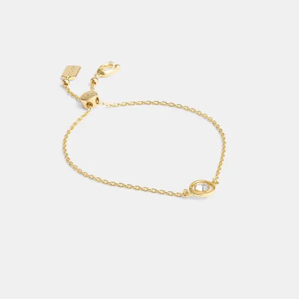 Coach Halo Round Slider Bracelet - Gold