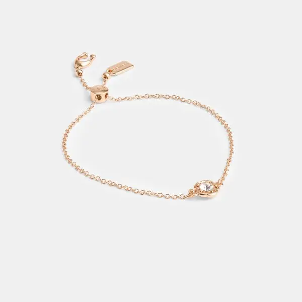 COACH Halo Tea Rose Slider Bracelet - Rose Gold