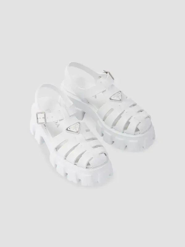 Prada Foam Rubber Sandals - White