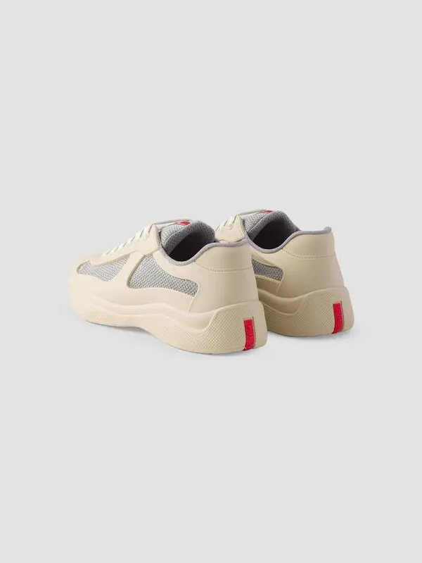 Prada America's Cup Soft Rubber And Bike Fabric Sneakers - Beige