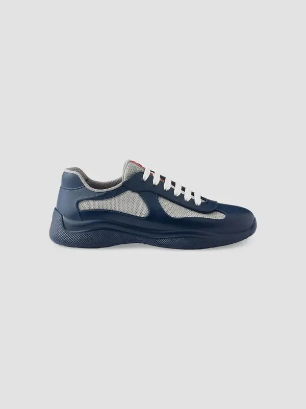 Prada America's Cup Soft Rubber And Bike Fabric Sneakers - Navy