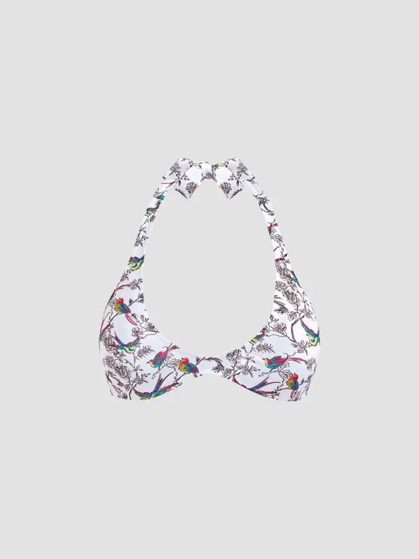 Vilebrequin Rainbow Birds Bikini Top - Blanc