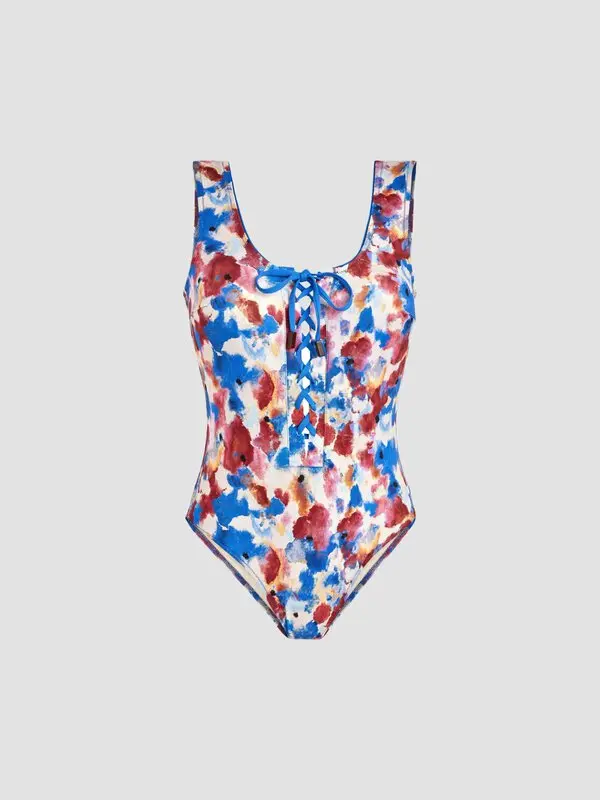 Vilebrequin Flowers Sky Lattice One-piece Swimsuit - Palace