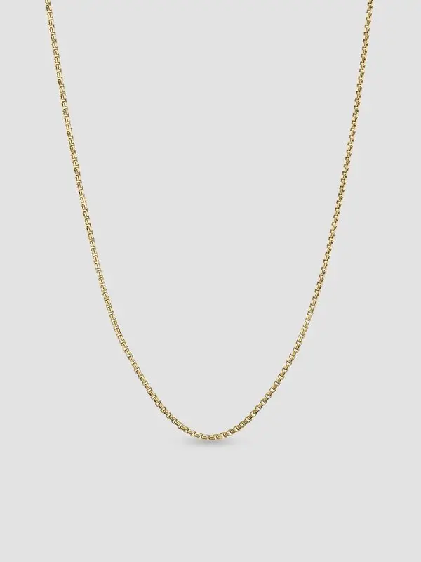 David Yurman Box Chain Necklace In 18k Yellow 1.25mm - Gold