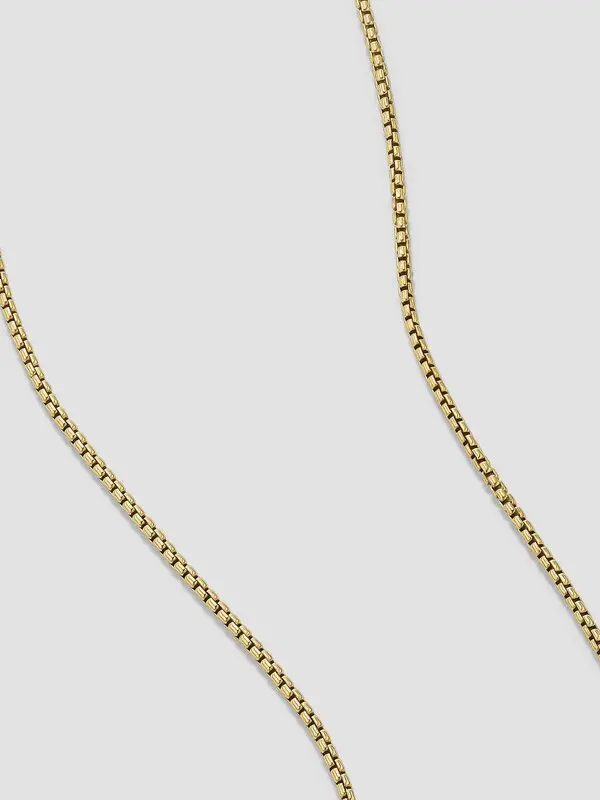 David Yurman Box Chain Necklace In 18k Yellow 1.25mm