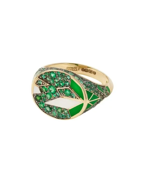 L’ATELIER NAWBAR The Fragments Enamel Pinky Ring - Green