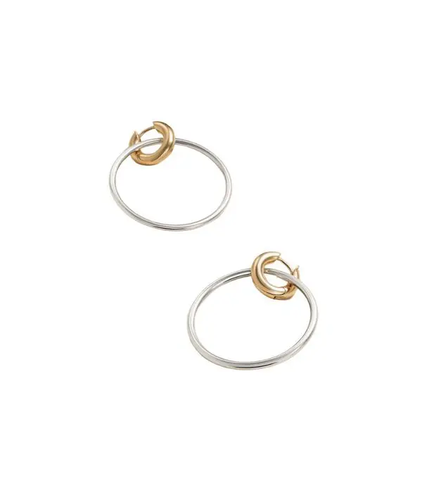 SPINELLI KILCOLLIN Casseus Sterling Silver And 18-karat Hoop Earrings - Gold