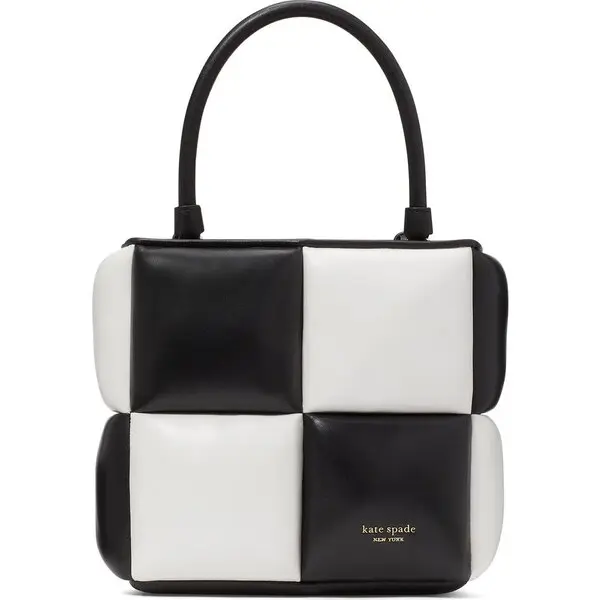 Kate Spade New York Colorblock Quilted Leather Tote - Black Multi.