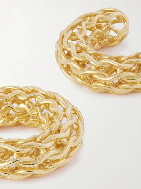 Bottega Veneta Crochet -tone Hoop Earrings