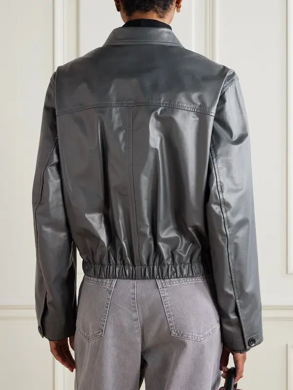 LEMAIRE Cropped Leather Jacket