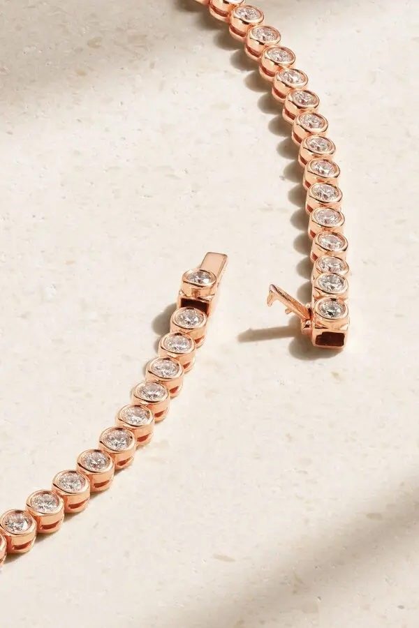 ANITA KO Rose Diamond Sapphire Necklace