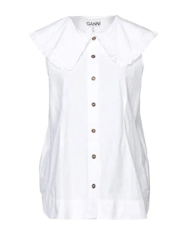 GANNI Organic Cotton Shirt - White