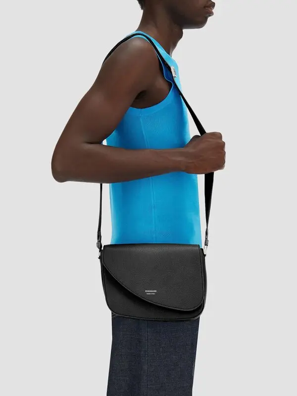 FERRAGAMO Fiamma Leather Shoulder Bag
