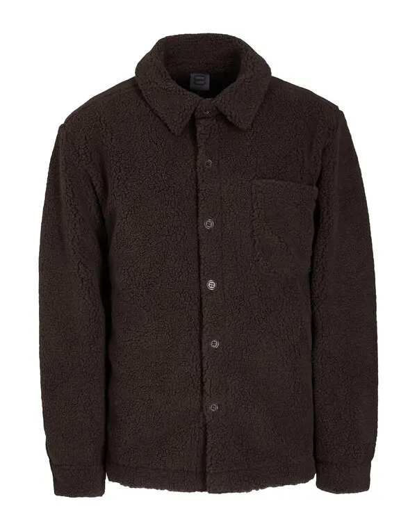 8 BY YOOX Terry Fleece Shirt Jacket - Dark Brown