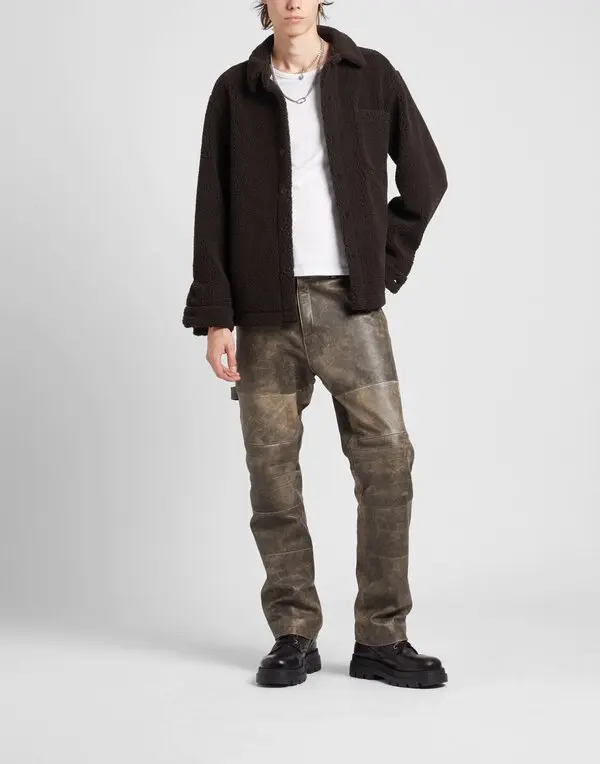 8 BY YOOX Terry Fleece Shirt Jacket - Dark Brown