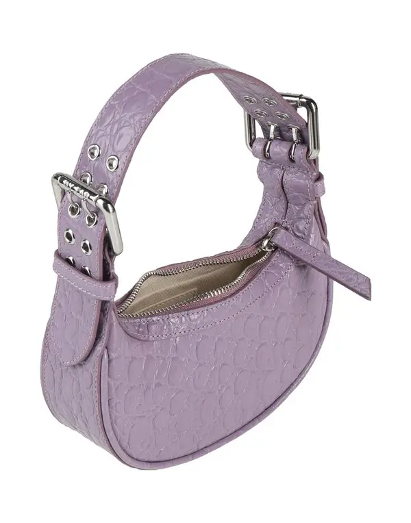 By Far Cowhide Croc Effect Hobo Bag