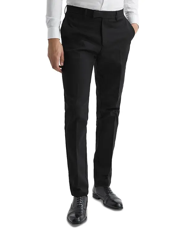 REISS Eastbury Cotton Stretch Slim Fit Chino Pants - Black