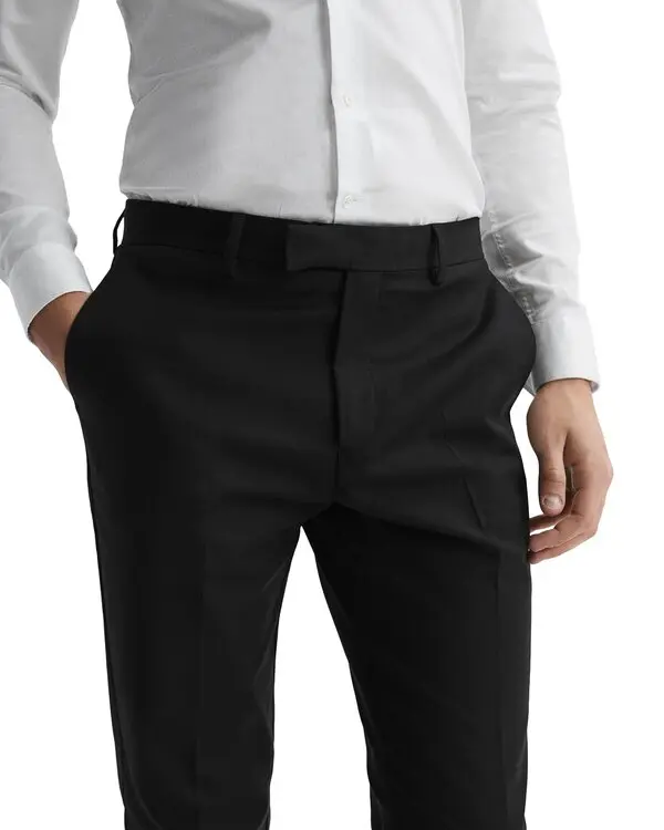 REISS Eastbury Cotton Stretch Slim Fit Chino Pants - Black