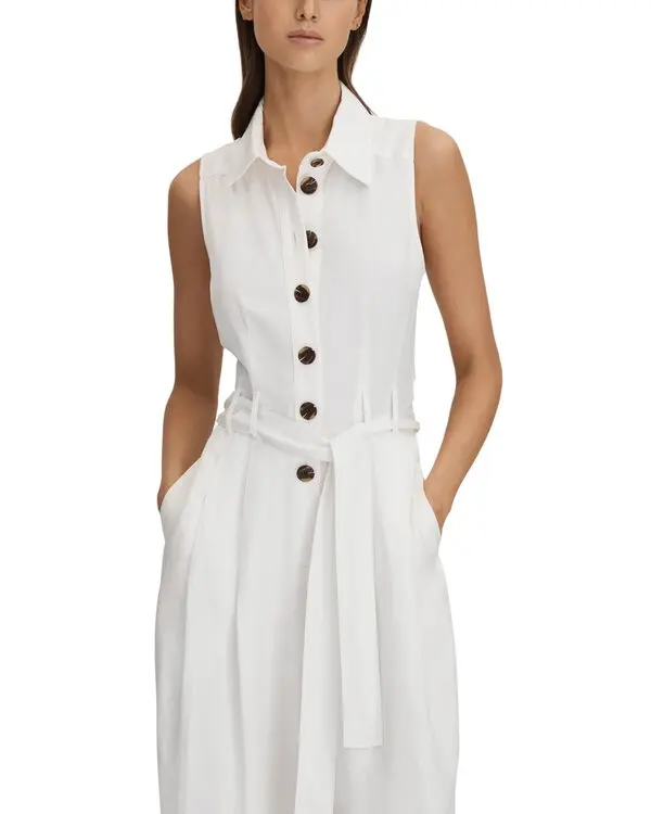 REISS Perla Collared Jumpsuit