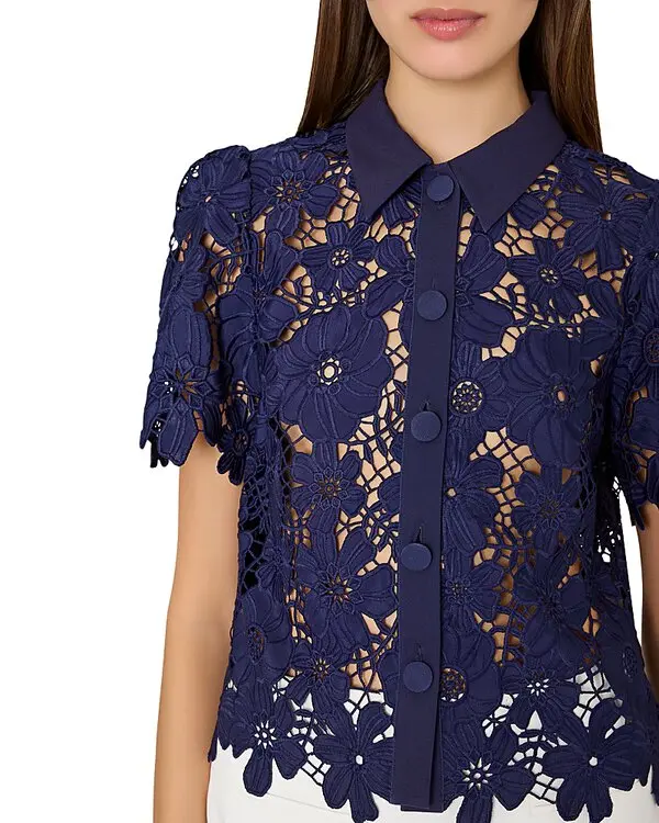 MILLY Addison Roja Lace Top