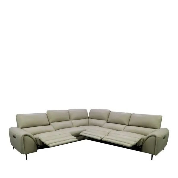 Bloomingdale'S Ginny 5 Piece Power Motion Sectional - Silver Gray