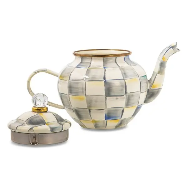 MACKENZIE-CHILDS Sterling Check 4 Cup Teapot - Multi