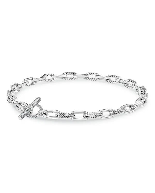 David Yurman Dy Madison Diamond Chain Link Necklace