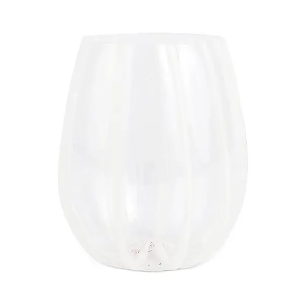 VIETRI Nuovo Stripe Stemless Wine Glass - White