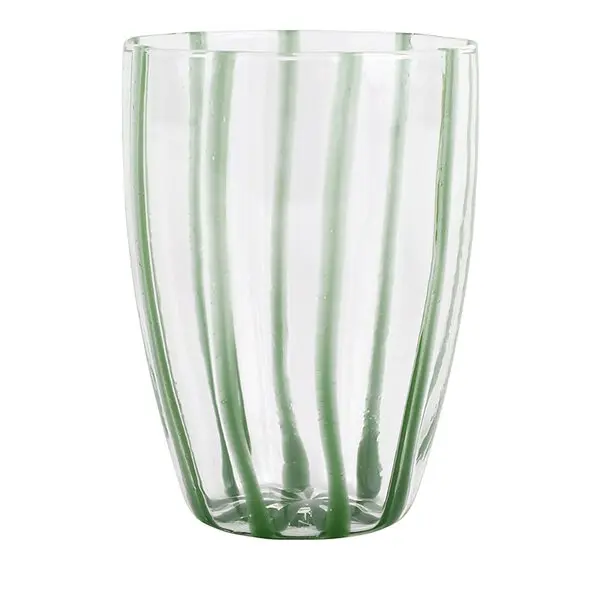 VIETRI Nuovo Stripe Tall Tumbler - Green