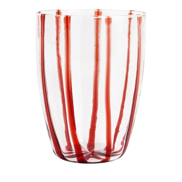 VIETRI Nuovo Stripe Tall Tumbler - Red