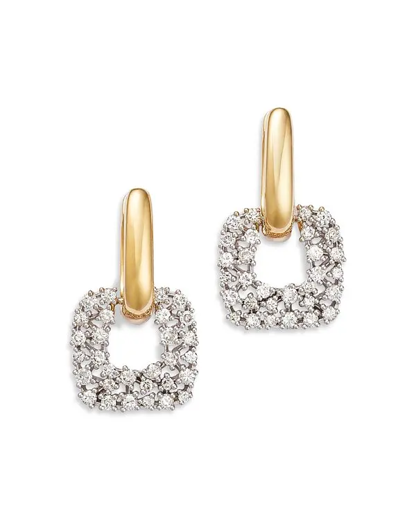 Bloomingdale'S Diamond Door Knocker Drop Earrings, 0.95 Tcw - White/gold