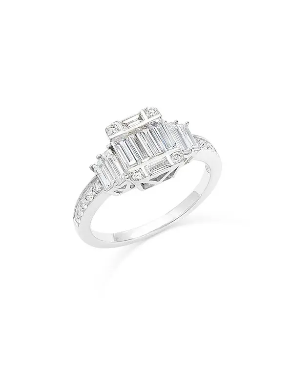 Bloomingdale'S Diamond Baguette Cluster Ring - White