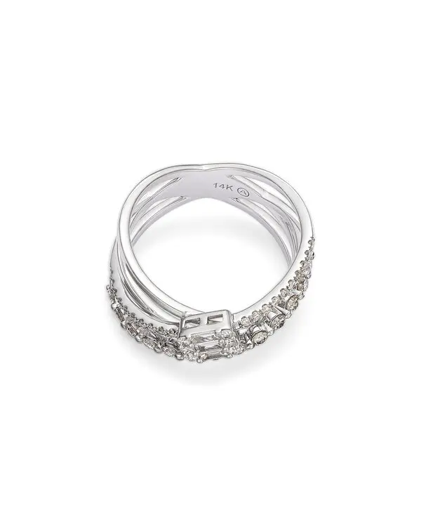 Bloomingdale'S Diamond Crossover Ring 0.65 Tcw In 14k Gold