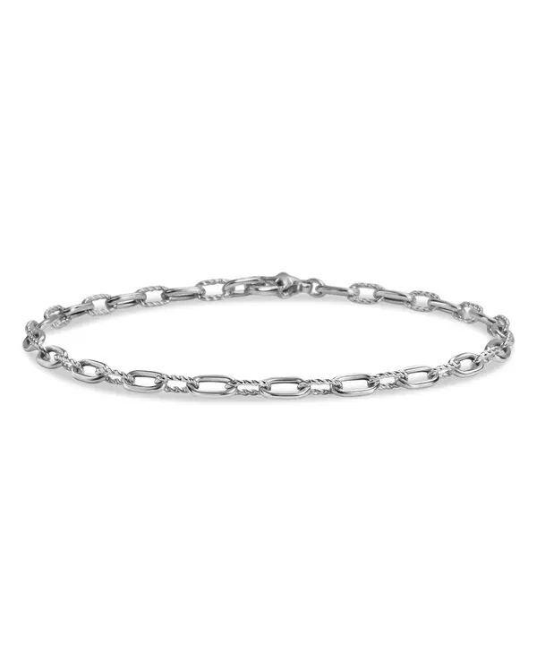 David Yurman Dy Madison Chain Bracelet In Sterling Silver, 3mm - White