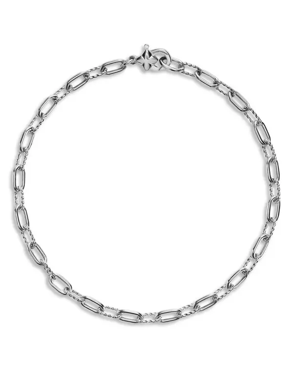 David Yurman Dy Madison Chain Bracelet In Sterling Silver, 3mm - White