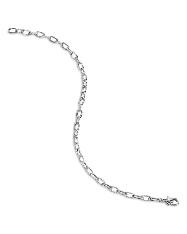 David Yurman Dy Madison Chain Bracelet In Sterling Silver, 3mm - White
